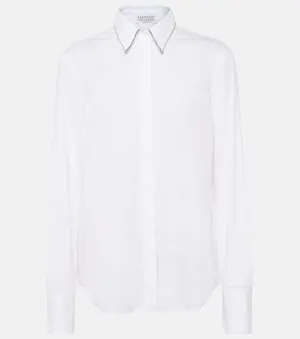 Brunello Cucinelli Pointed Collar Shirts For Women
