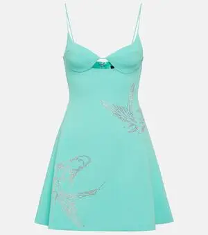 David Koma Crystal-embellished Minidress
