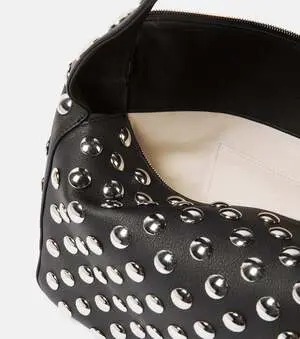 Khaite Medium Elena Studded Leather Shoulder Bag - Black
