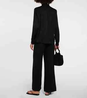 Velvet By Graham & Spencer Ruffled Satin Blouse