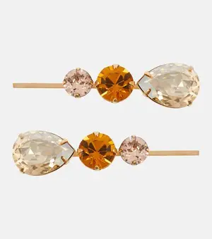 JENNIFER BEHR Aileen Set Of 2 Hair Clips - Orange