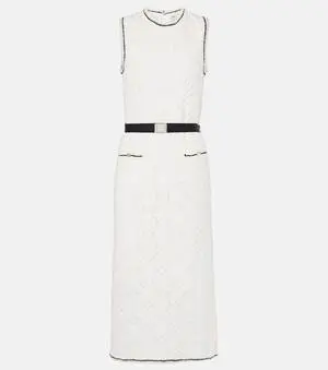 Tory Burch Belted Cotton Midi Dress - White