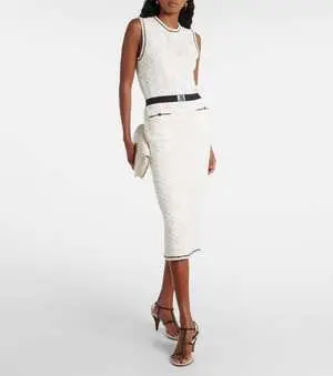 Tory Burch Belted Cotton Midi Dress