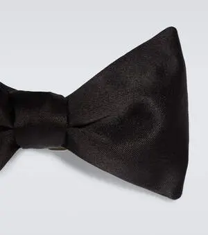 Giorgio Armani Silk Bow Tie - Black