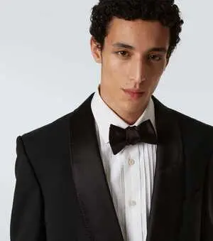 Giorgio Armani Silk Bow Tie - Black