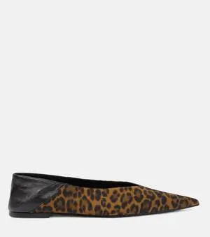 Saint Laurent Nour Leopard-print Mules