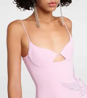David Koma Crystal-embellished Minidress