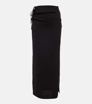 Christopher Esber Wraparound Crepe Maxi Skirt