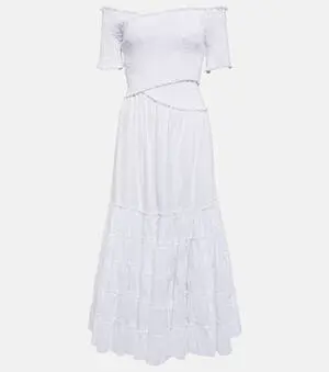 Poupette St Barth Soledad Midi Dress - White