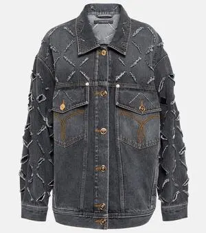 Versace Distressed Denim Jacket