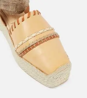 Ulla Johnson Leather Platform Espadrilles
