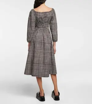 Proenza Schouler White Label Checked Cotton Poplin Midi Dress