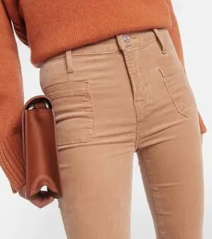 FRAME Le Bardot Corduroy Flared Pants - Beige