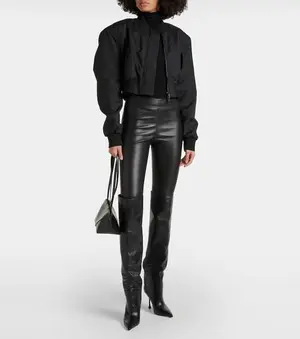 Wardrobe.NYC Cropped Bomber Jacket