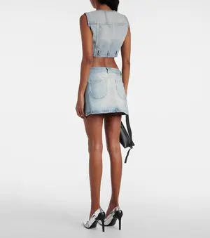 COURREGES Multiflex Denim Miniskirt