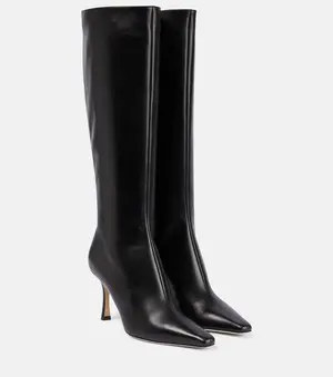 JIMMY CHOO Agathe 85 Leather Knee-high Boots