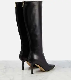 JIMMY CHOO Agathe 85 Leather Knee-high Boots