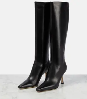 JIMMY CHOO Agathe 85 Leather Knee-high Boots