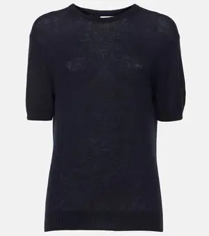 Khaite Pierre Cashmere-blend Top - Blue
