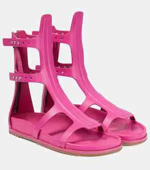 Rick Owens Rubber Gladiator Sandals - Pink