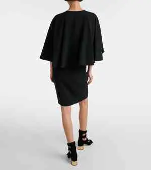 Chloé Caped Crepe Minidress
