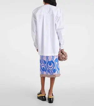 Dries Van Noten Embellished Cotton Poplin Blouse