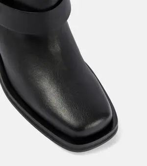 GANNI Faux Leather Biker Boots
