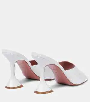 Amina Muaddi Leather Mules