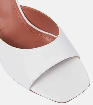 Amina Muaddi Leather Mules