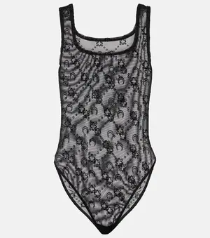 MARINE SERRE Moonogram Mesh Bodysuit