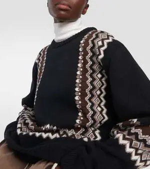 Chloé Wool-blend Jacquard Sweater