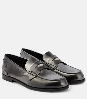 CHRISTIAN LOUBOUTIN Penny Leather Loafers