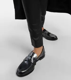 CHRISTIAN LOUBOUTIN Penny Leather Loafers