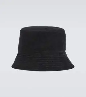 Prada Logo Corduroy Bucket Hat