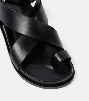 A.emery Jalen Leather Sandals - Black