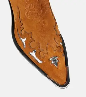 Rabanne Suede Ankle Boots