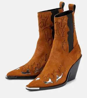 Rabanne Suede Ankle Boots