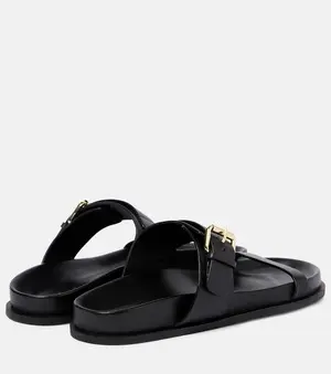 A.emery Prince Leather Sandals - Black