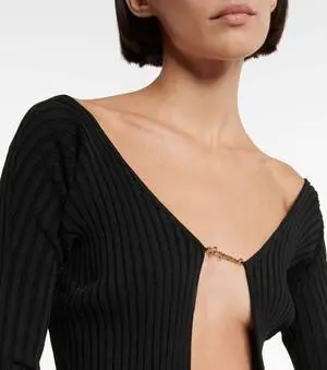Jacquemus La Maille Pralu Longue Cardigan - Black