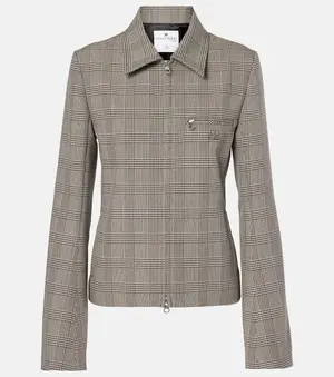 COURREGES Courrèges Prince Of Wales Check Wool-blend Jacket