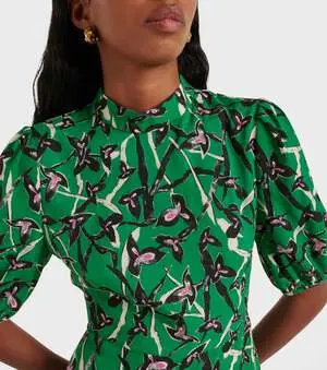 Diane Von Furstenberg Stephen Printed Jersey Midi Dress