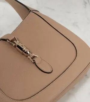 Gucci Jackie 1961 Small Leather Shoulder Bag - Beige