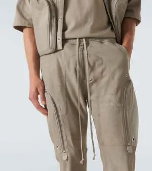 Rick Owens Leather Cargo Pants - White