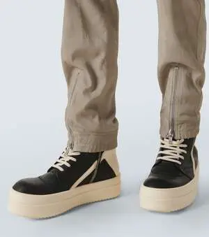 Rick Owens Leather Cargo Pants - White
