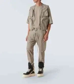 Rick Owens Leather Cargo Pants - White