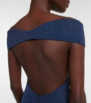 Alaïa Off-shoulder Wool-blend Lurex Gown