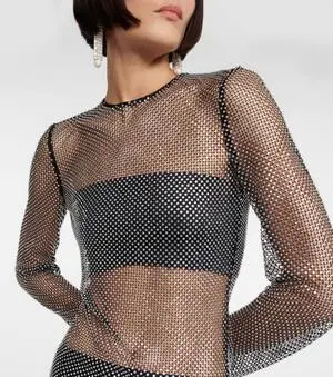 Giuseppe Di Morabito Feather-trimmed Embellished Minidress