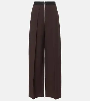 Khaite Marine Wide-leg Trousers - Brown