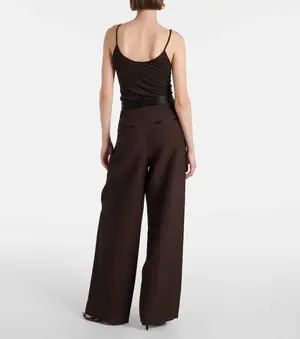 Khaite Marine Wide-leg Trousers - Brown