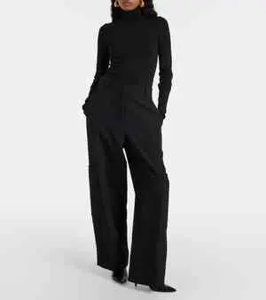 Khaite Thea Wool-blend Turtleneck Bodysuit